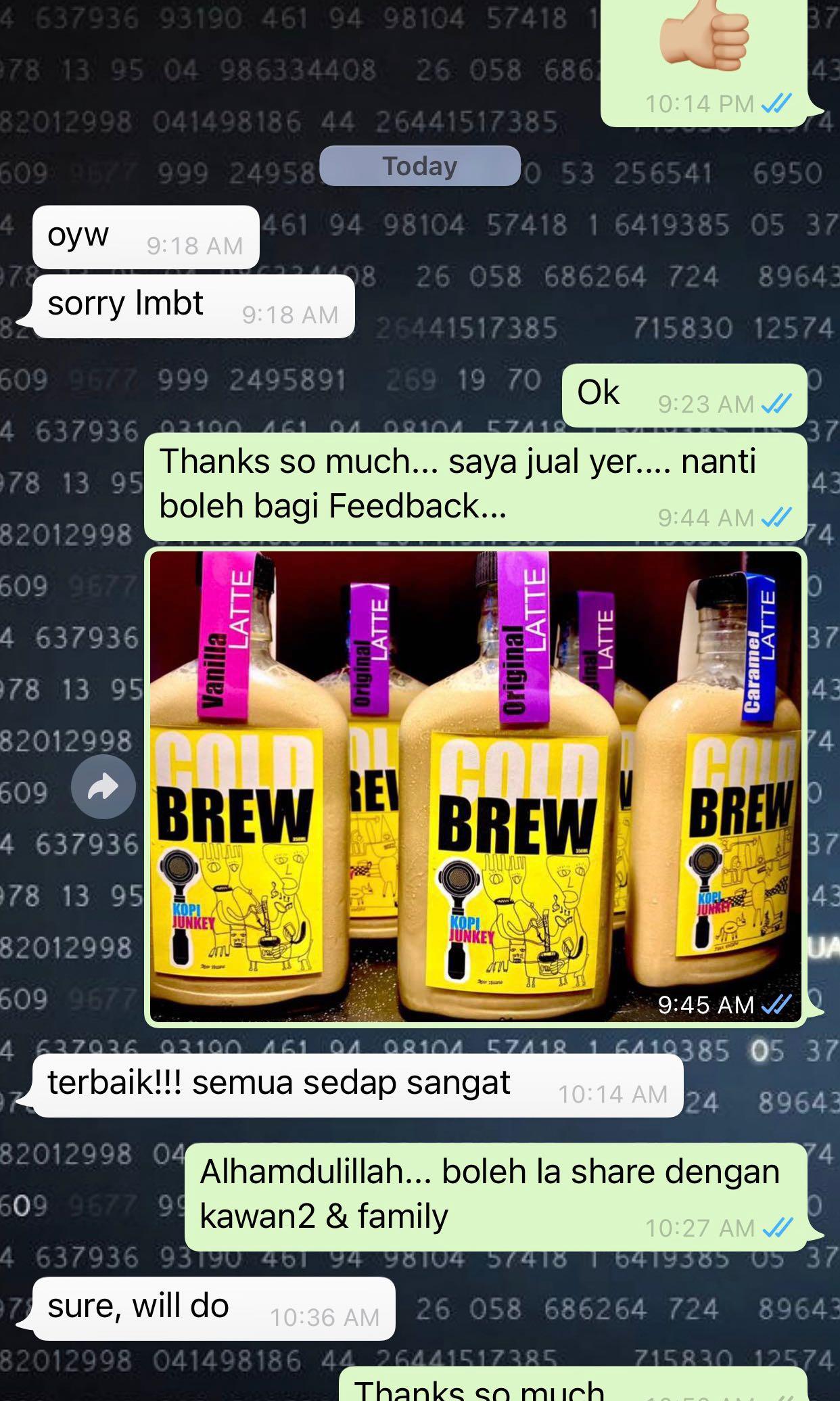 Coffee Lattè Ais Arabica Premium HomeBrew kopi Botol, Food & Drinks ...