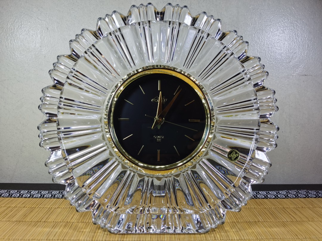 Hoya crystal table top clock, Furniture & Home Living, Home Improvement ...