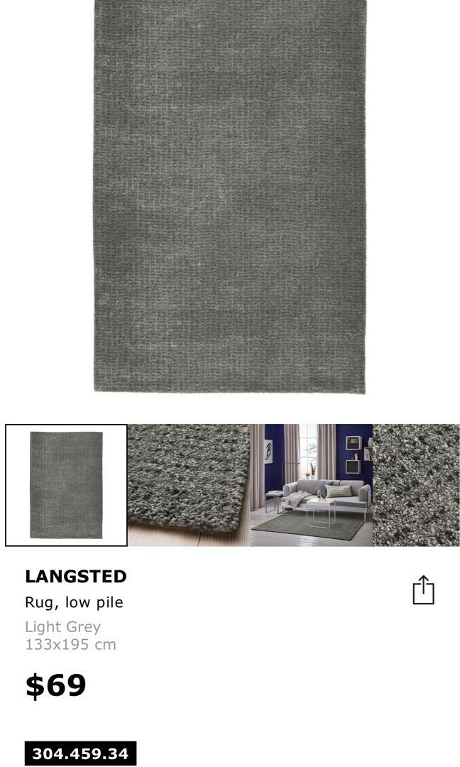 IKEA Langsted rug, Furniture & Home Living, Home Decor, Carpets, Mats ...