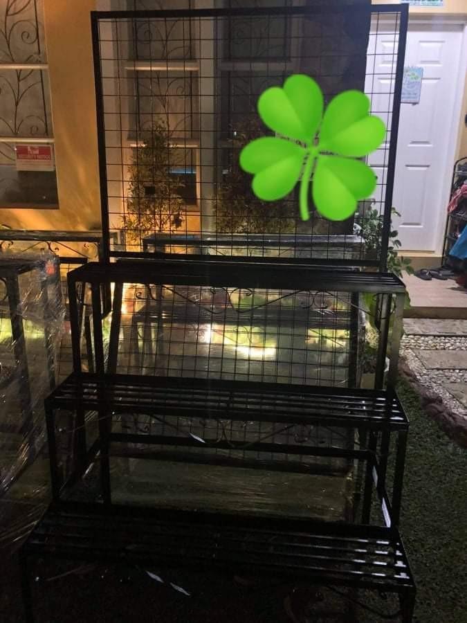 Metal Plant Rack with mesh grid, Furniture & Home Living, Gardening ...