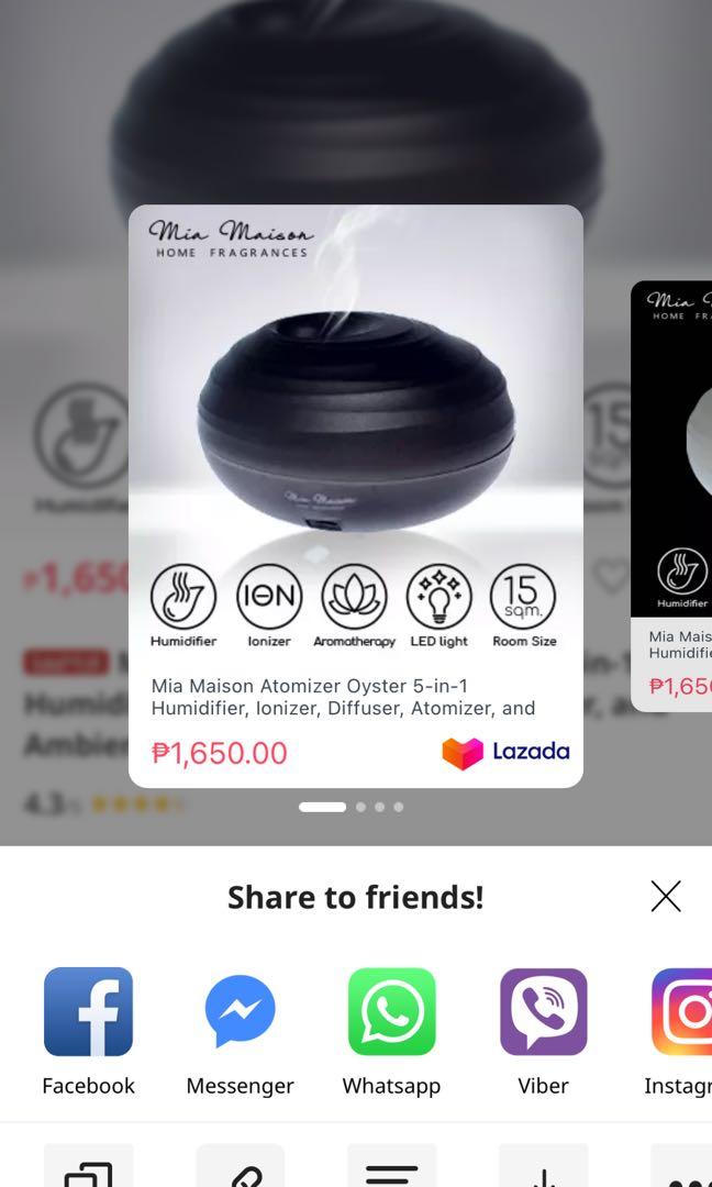 Mia Maison Atomizer Oyster /Diffuser/Humidifier, Furniture & Home ...