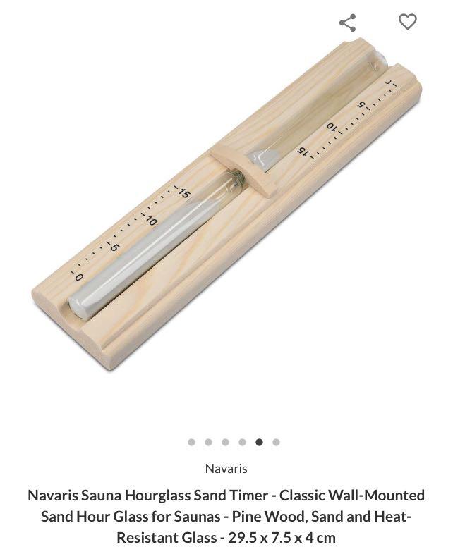 Navaris Sauna Hourglass Sand Timer - Classic Wall-Mounted Sand Hour ...