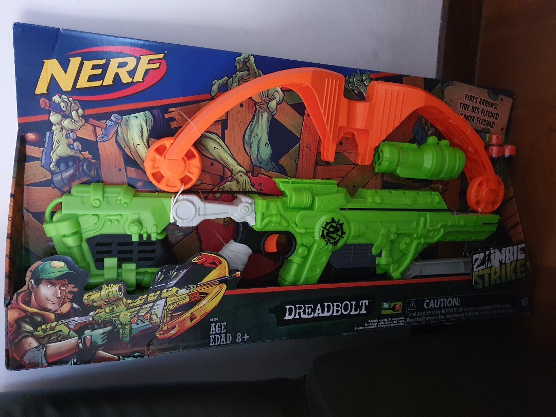 NERF zombie strike Dreadbolt, Hobbies & Toys, Toys & Games on Carousell