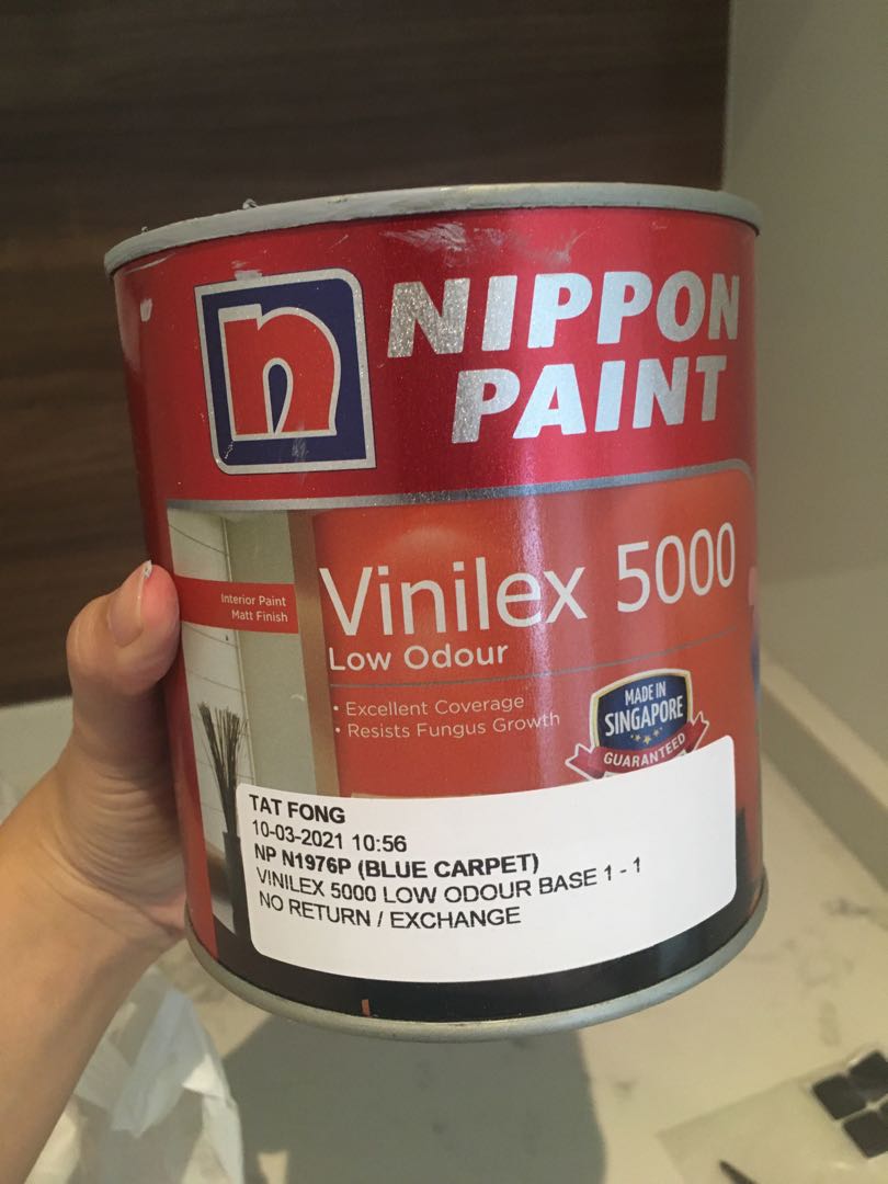 Nippon Paint - Blue Carpet. blue gray colour., Everything Else on Carousell