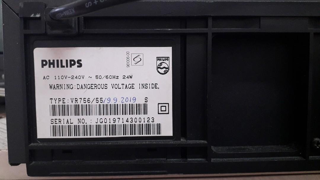 Philips 6 Heads Hi-Fi Stereo VHS/VCR/Video Cassette Player/Recorder ...