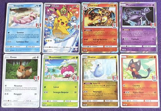 Pokemon Promo Cards 1 Set KFC Indonesia, Hobbies & Toys, Toys & Games ...
