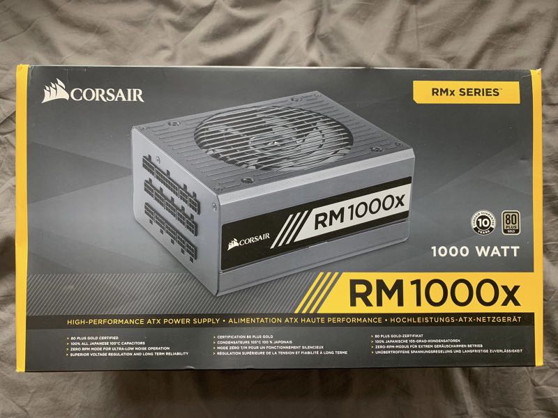 RMx Series™ RM1000x — 1000 Watt 80 PLUS® Gold Certified Fully Modular PSU, Computers & Tech ...