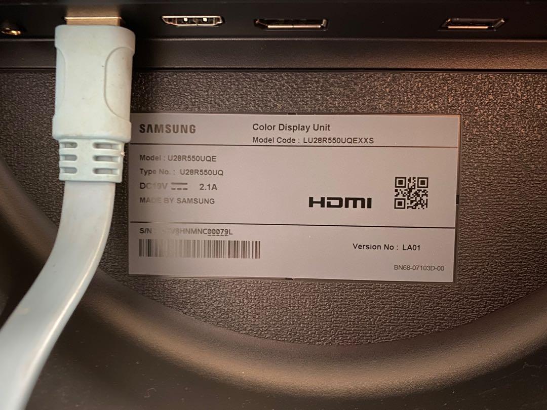 Samsung LU28R55 28” 4K UHD Monitor, Computers & Tech, Parts ...