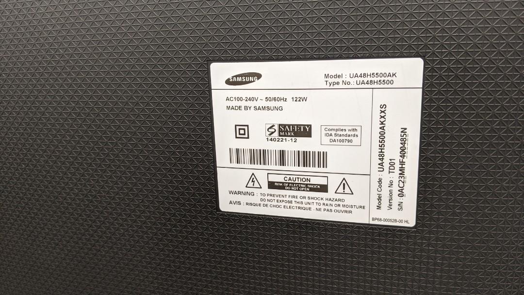 Samsung UA48H5500AK 48 inch TV, TV & Home Appliances, TV ...