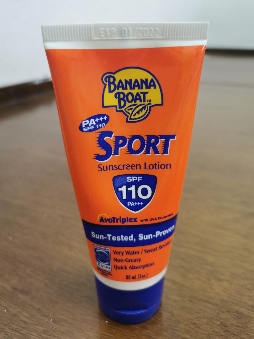 [USED ONCE] Banana Boat Sunscreen Lotion SPF110, Beauty & Personal Care ...