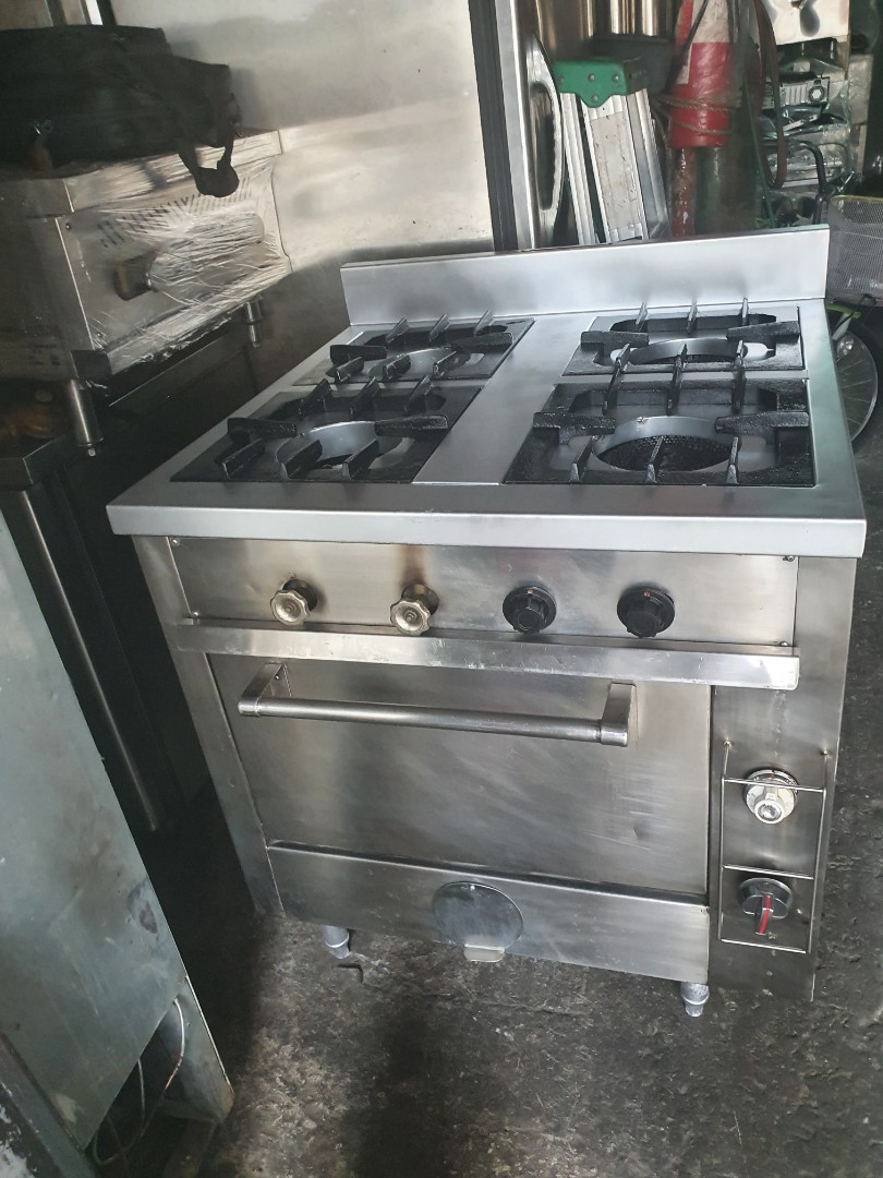 4 burner low pressure and high pressure gas stove with oven, Furniture ...