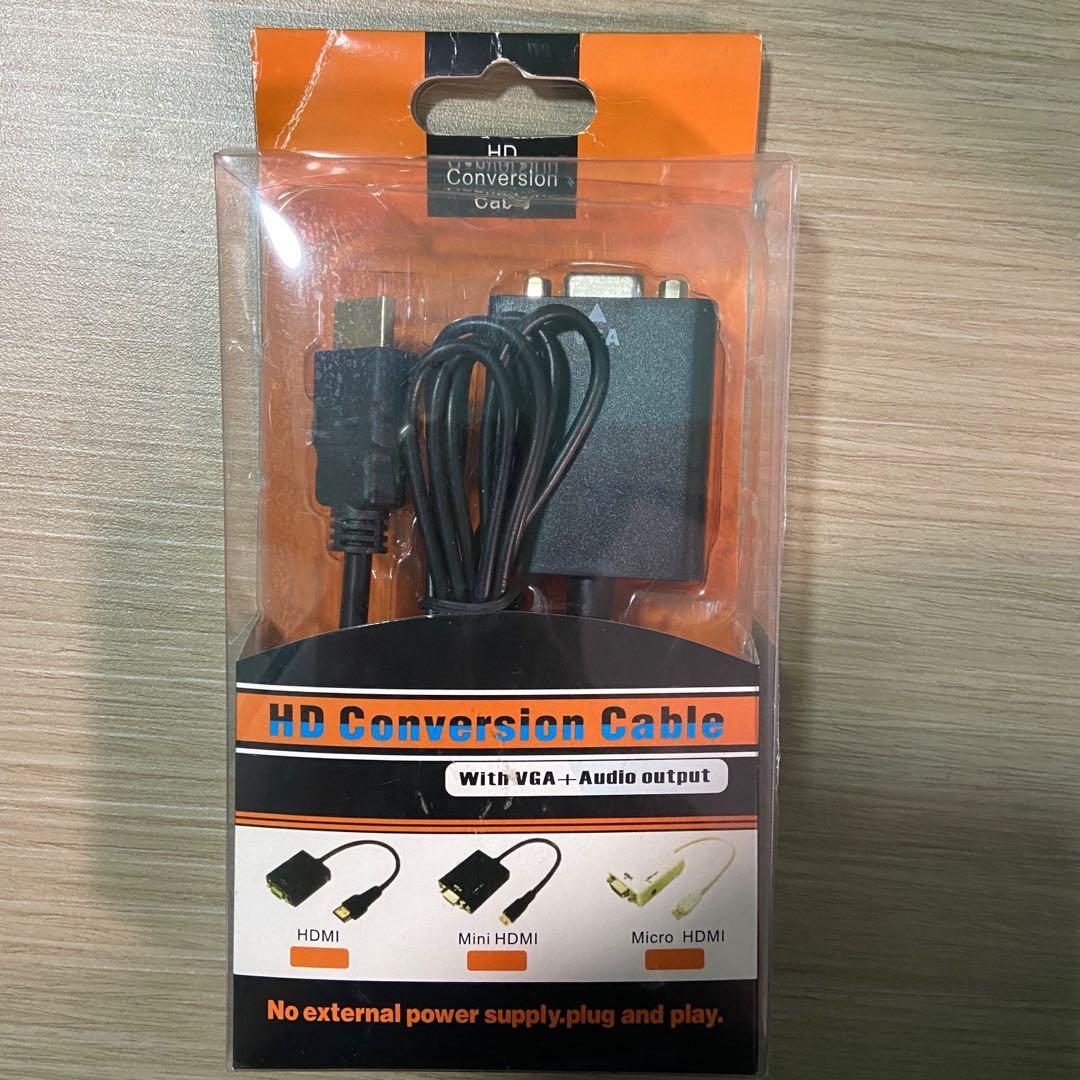 全新 電視高清線 HD Conversion cable with VGA+Audio output, 電腦＆科技, 電腦周邊及配件, 電腦線 ...