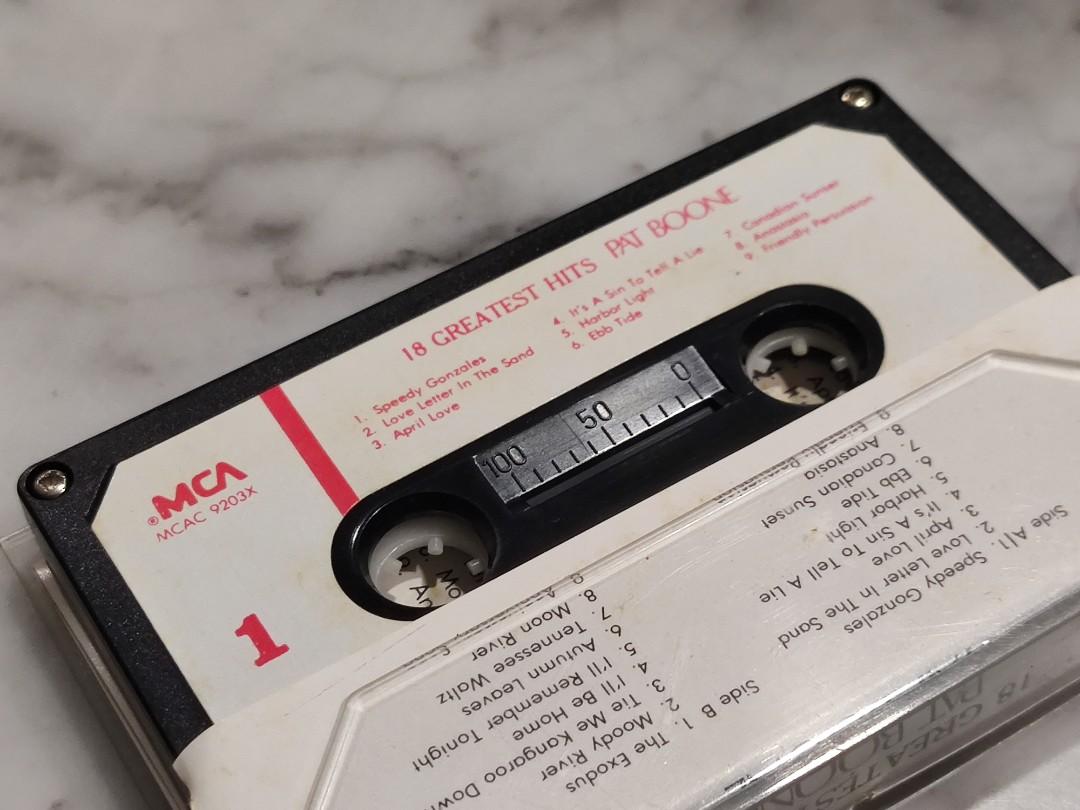 (Cassette) Pat Boone 18 Greatest Hits, Hobbies & Toys, Music & Media ...