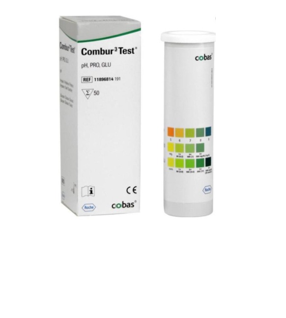 Combur 3 Test 50 Strips, Health & Nutrition, Medical Supplies & Tools ...