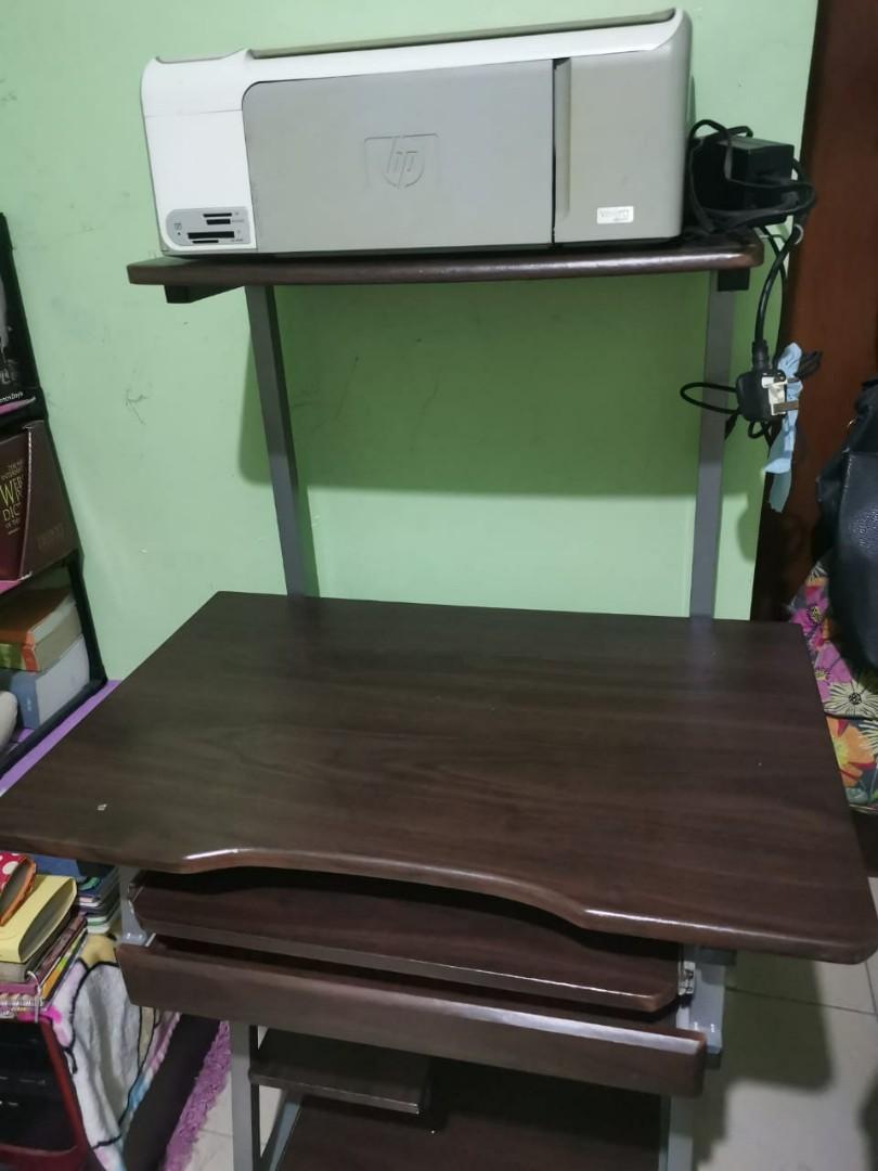 Computer table w/ FREE HP printer Bundle, Furniture & Home Living ...