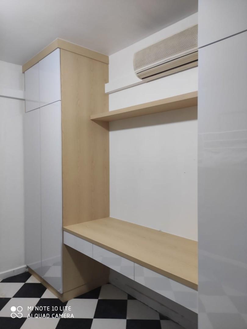 Custom made wardrobe & study table, Furniture & Home Living, Furniture ...
