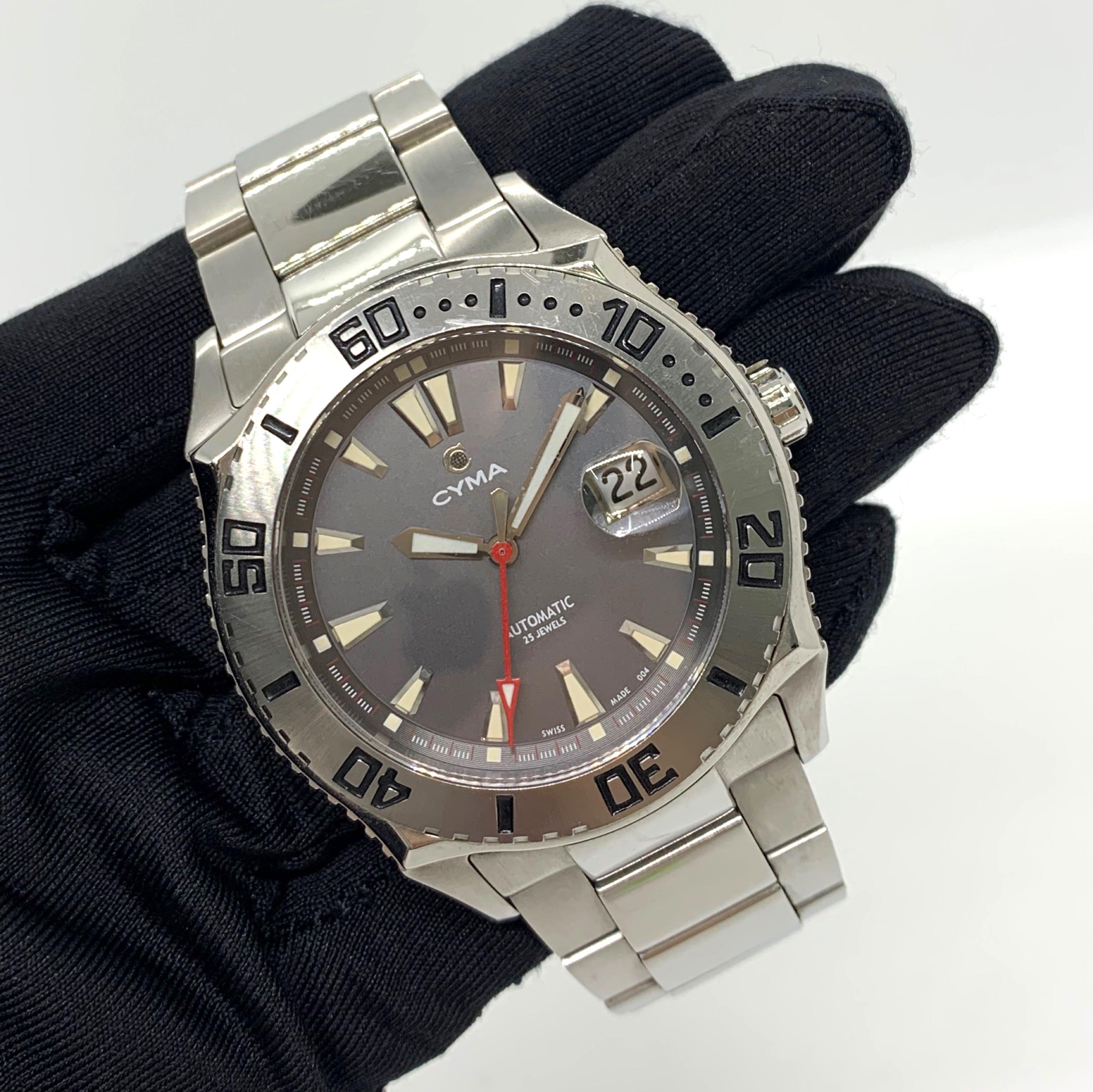 CYMA Men’s 25 Jewels 02-0439 Sapphire Automatic Watch 207011063 ...