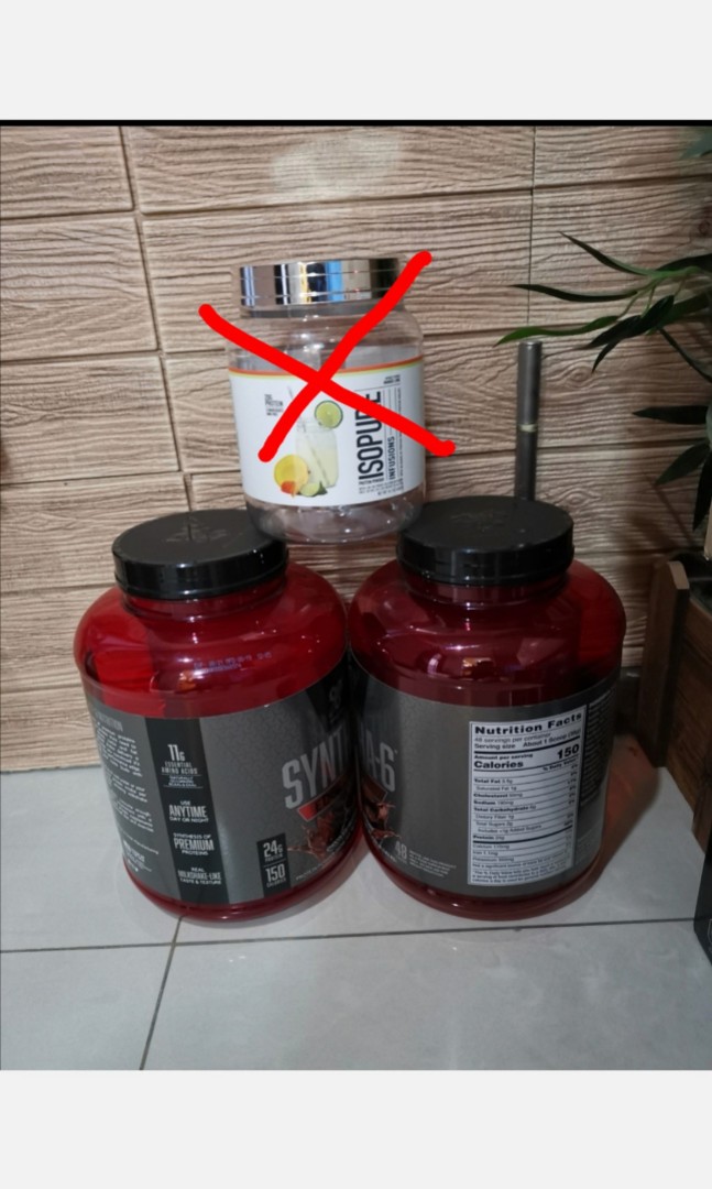 empty protein powder tin., Everything Else on Carousell
