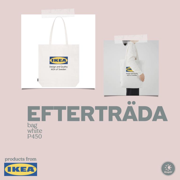 IKEA Eftertrada Bag, Women's Fashion, Bags & Wallets, Tote Bags on ...
