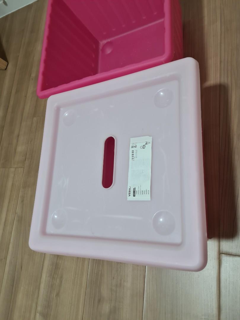 Ikea storage boxes *2 with wheels and one lid, Furniture & Home Living ...