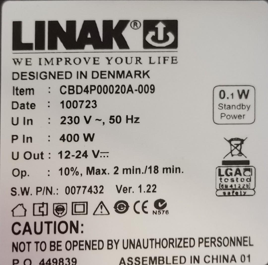 Linak executive office desk (electronic height adjustable) with drawers ...