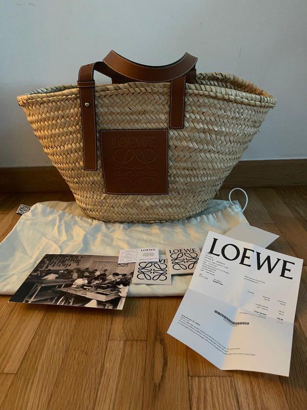 Loewe straw bag (medium), Women's Fashion, Bags & Wallets, Tote Bags on ...