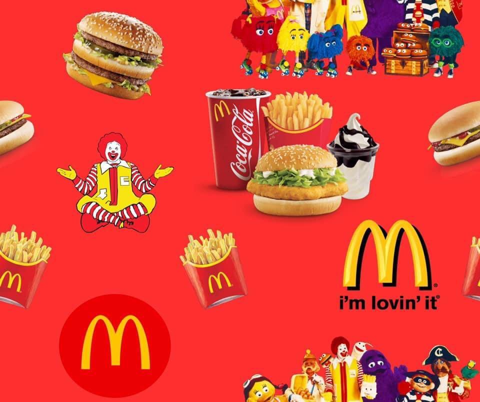 McDonalds cotton Fabric, Hobbies & Toys, Stationery & Craft, Craft ...
