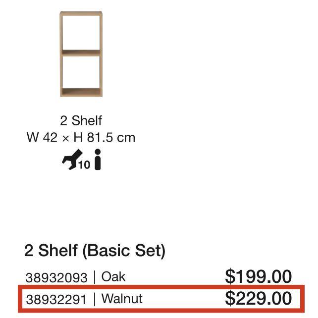 Muji Stacking Shelves Walnut 2x2, 3x3 and Drawers Units, Furniture ...