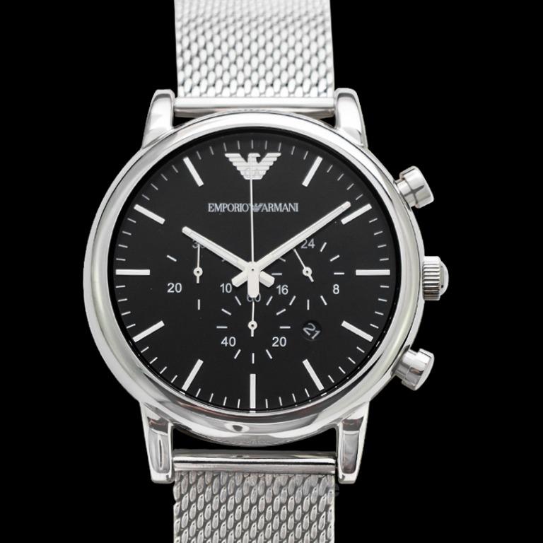 [NEW] Emporio Armani Luigi Chronograph Quartz Black Dial Men's Watch ...