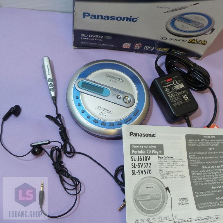 Panasonic SL-SV572 CD Mp3 Player D-Sound Digital AM FM Radio Portable ...
