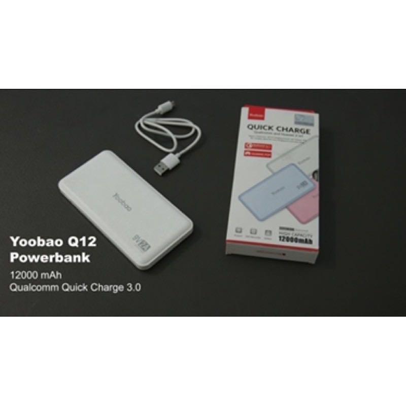 [SCS] YOOBAO YB-Q12 QUICK CHARGE POLYMER [12000MAH] POWER BANK SUPPORT HUAWEI FCP QUICK CHARGE ...