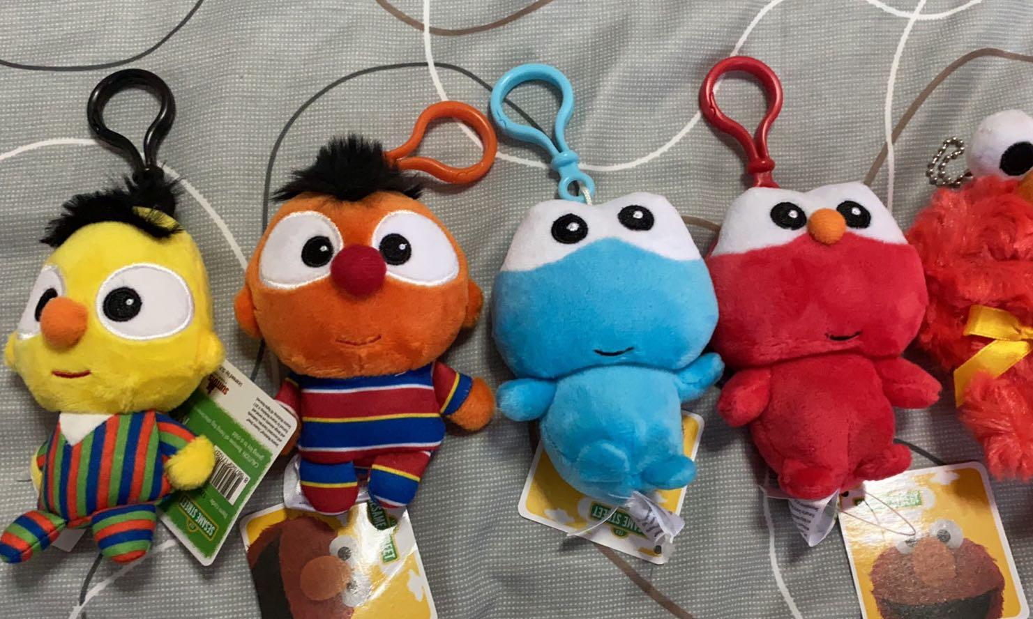 Sesame Street Plush Keychains (NEW), Hobbies & Toys, Toys & Games on ...