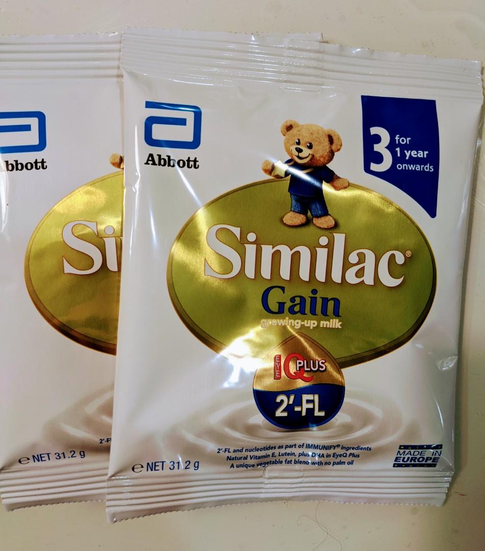 Similac Gain IQ Plus (10 packets), Babies & Kids, Nursing & Feeding ...