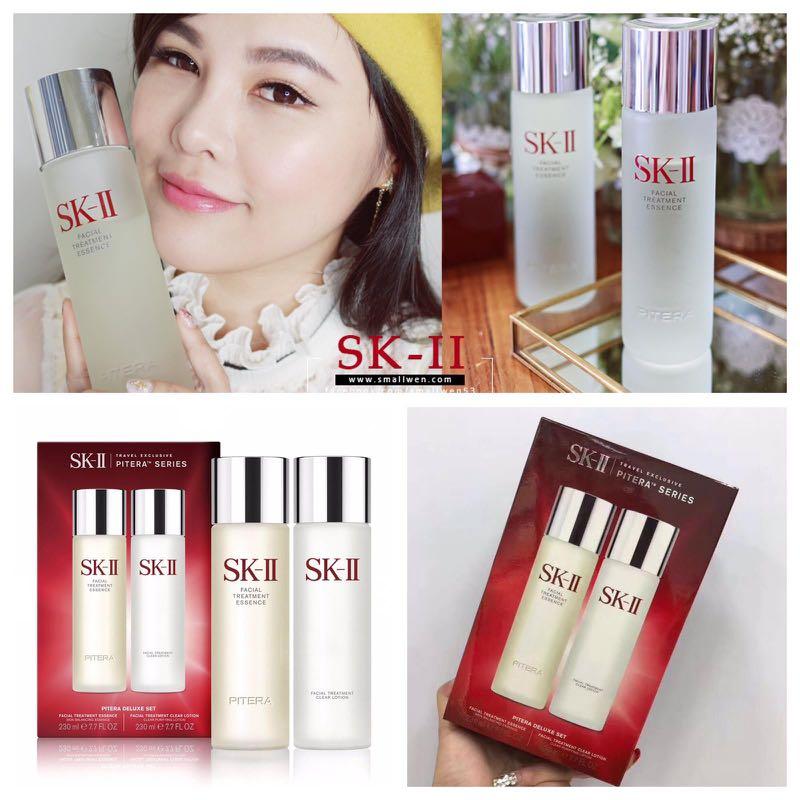 現貨 Sk2 SKII 神仙水 清瑩露 兩件套裝 各230ml, 美容＆化妝品, 健康及美容 - 皮膚護理, 面部 - 面部護理 - Carousell