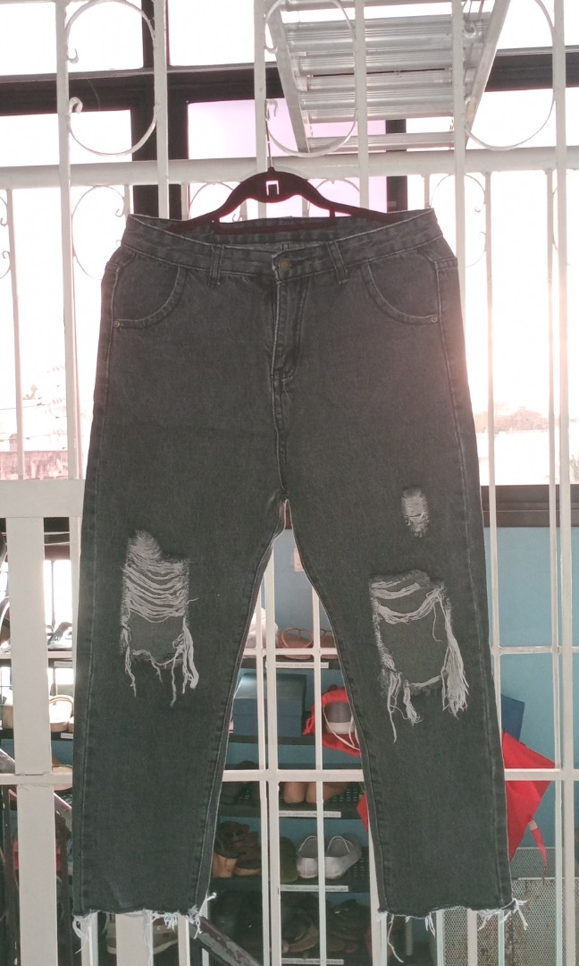 Tattered Denim Jean's, Women's Fashion, Bottoms, Jeans on Carousell
