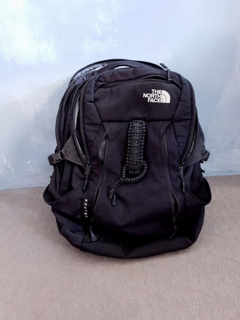 The North Face The Router Customised Black BackPack (TNF), Men's ...