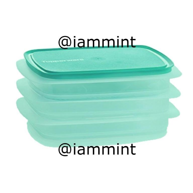Tupperware Fridge Stackable Deli Meat Cheese 3 Layer Tray Keeper ...