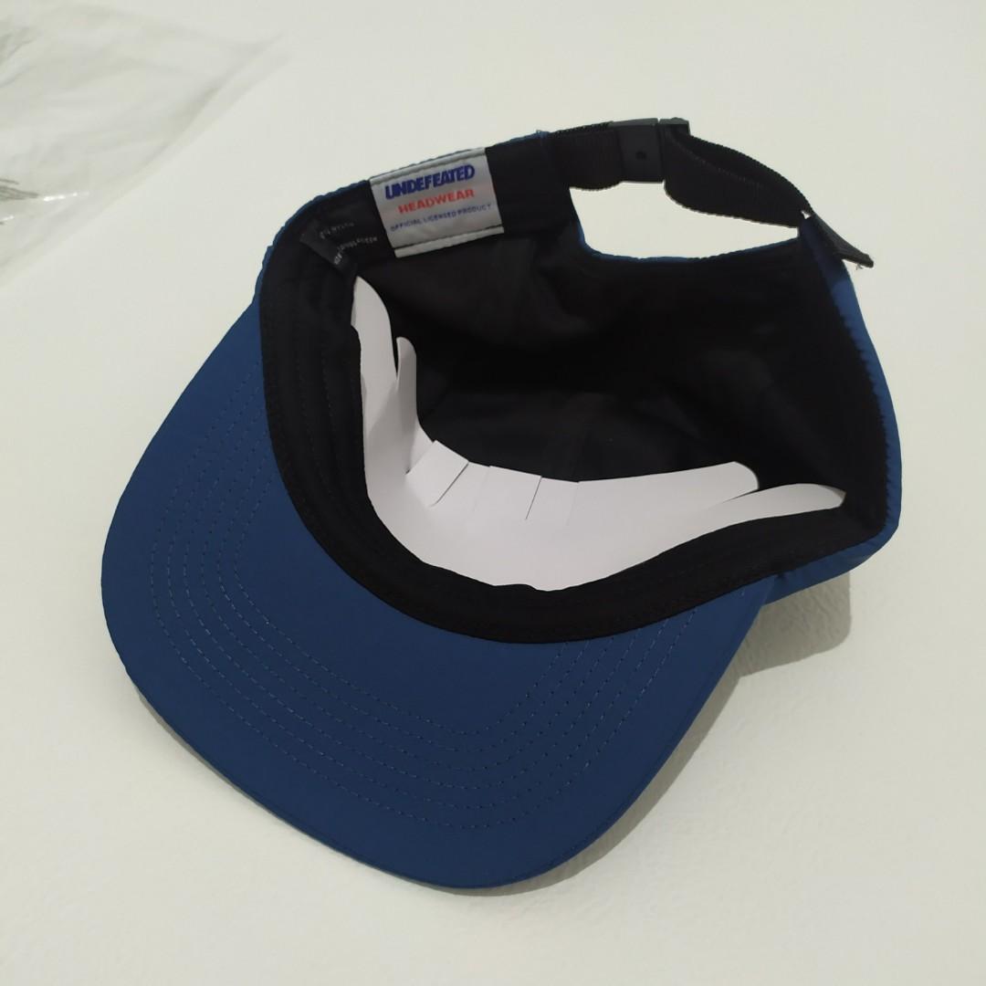 Undefeated bars logo 5 panel nylon caps blue color, Fesyen Pria ...