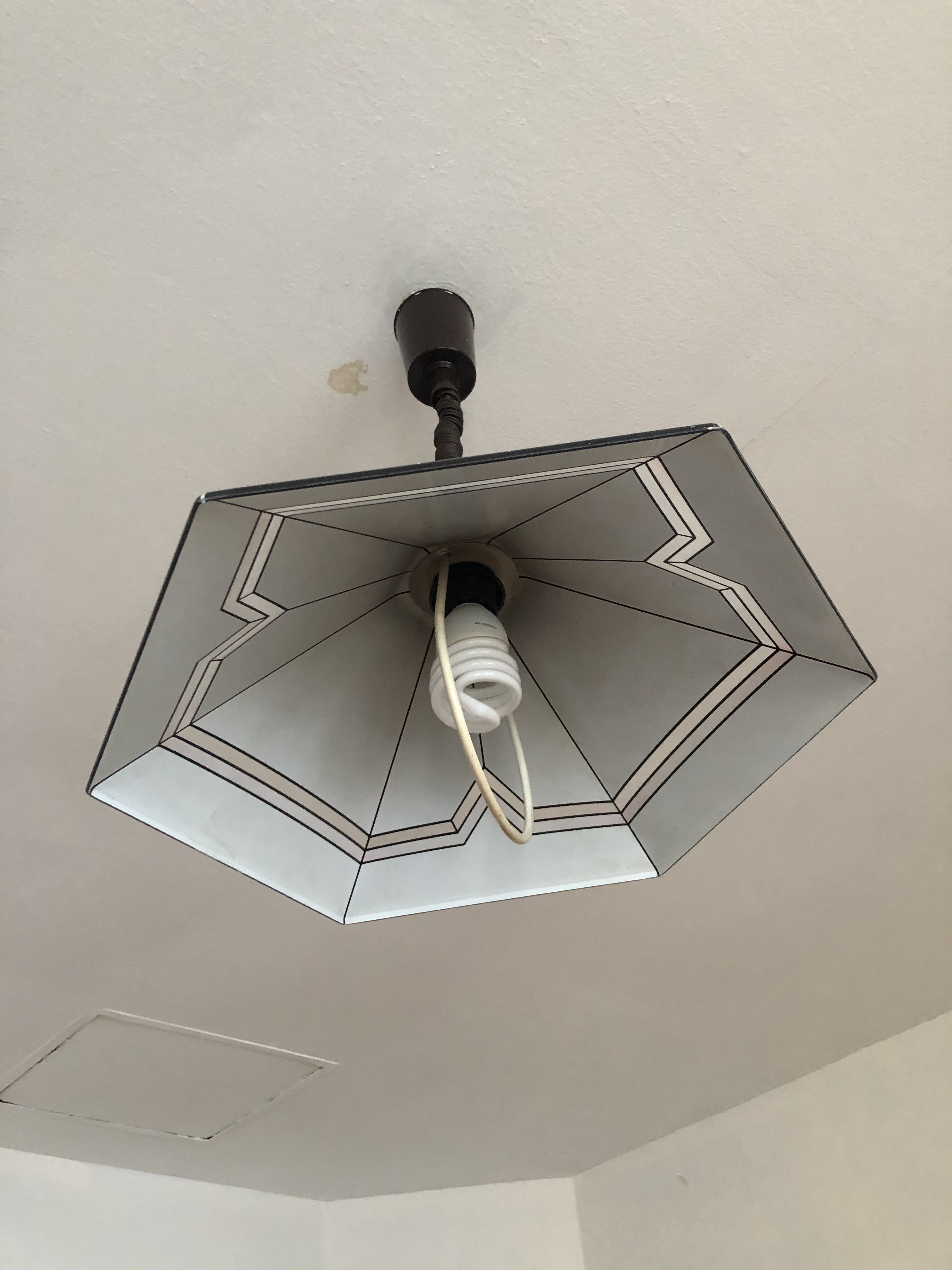 Vintage Retro mid century plastic ceiling light shade, Furniture & Home ...