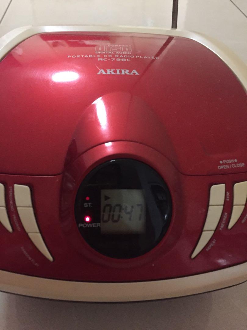 Akira radio cum CD player, Audio, Portable Music Players on Carousell
