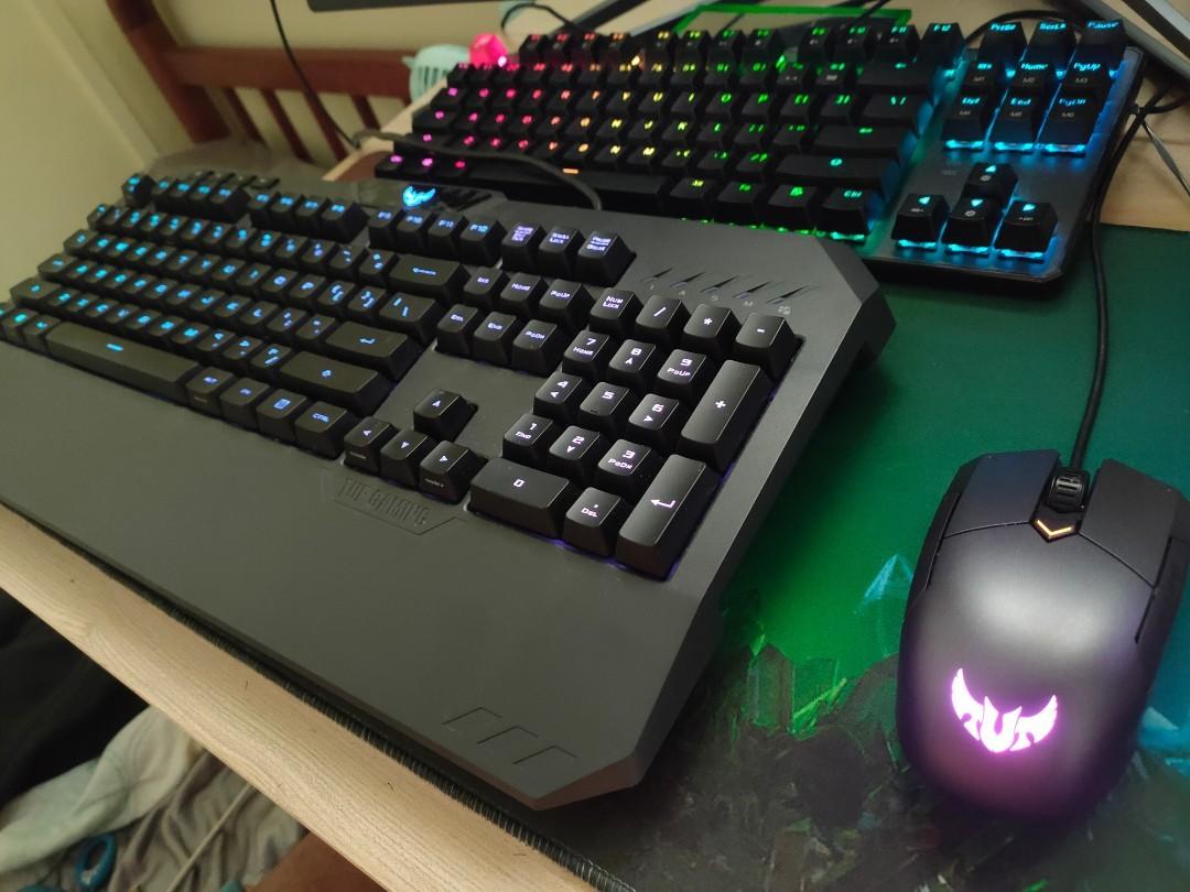 asus tuf Gaming Keyboard, gaming mouse, Computers & Tech, Parts ...