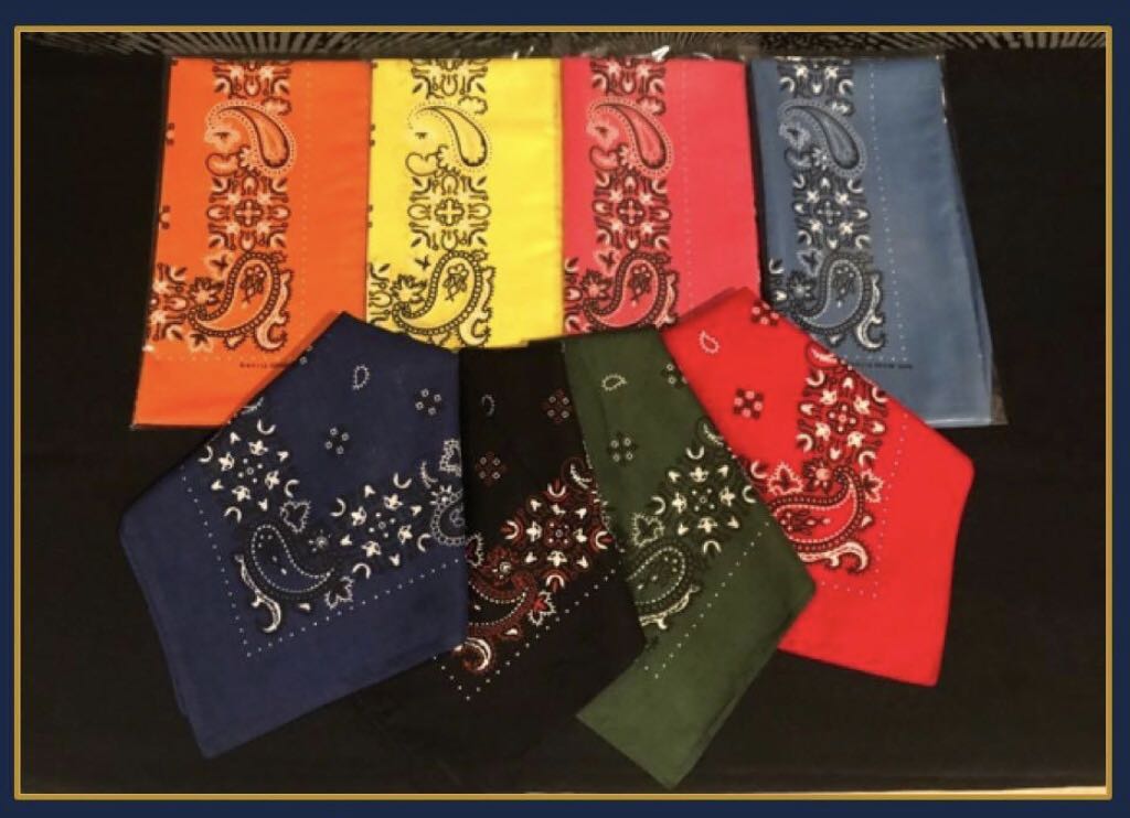 Bandanas, 100% cotton, 53cmx53cm, 8 colors, sports, team armbands ...