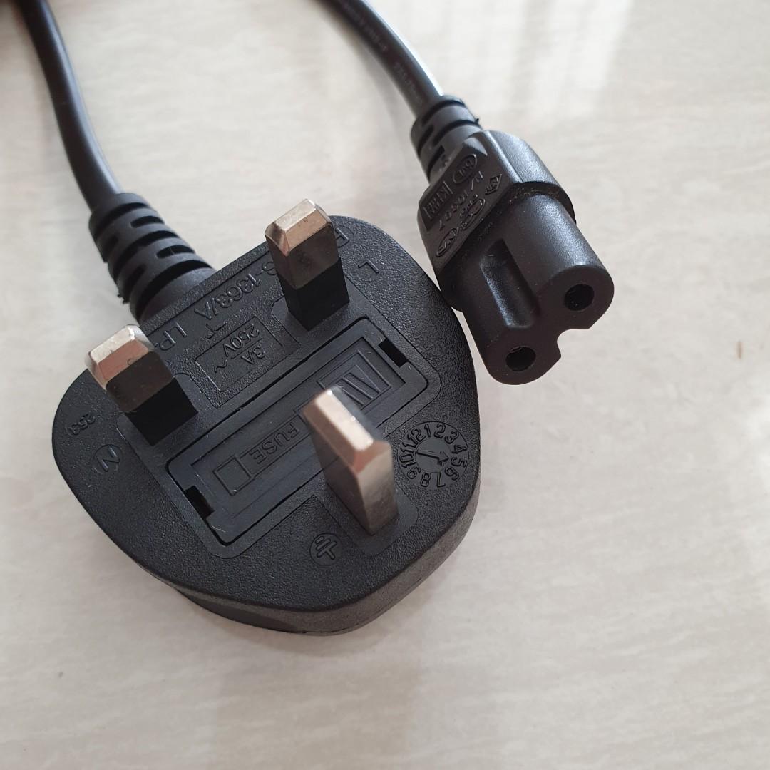 C5 C7 C13 C14 C15 Power Cable 2-Pin 3-Pin UK SG Plug Kettle Head Mickey ...