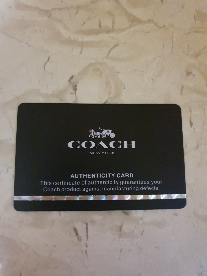 Coach authenticity card, Serba Serbi, Others di Carousell