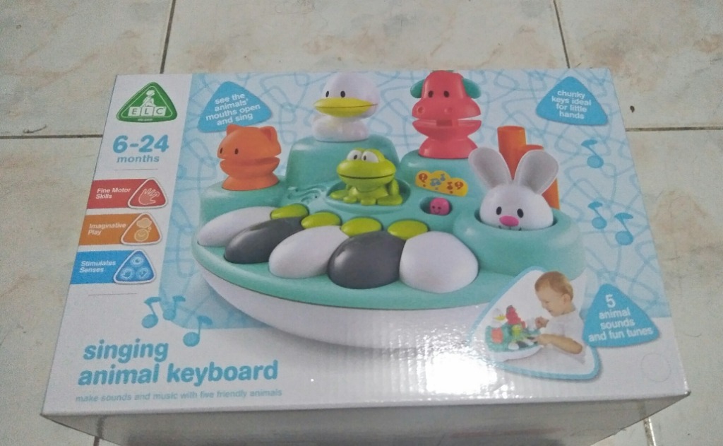 ELC singing animal keyboard, Bayi & Anak, Mainan & Baby Walker di Carousell
