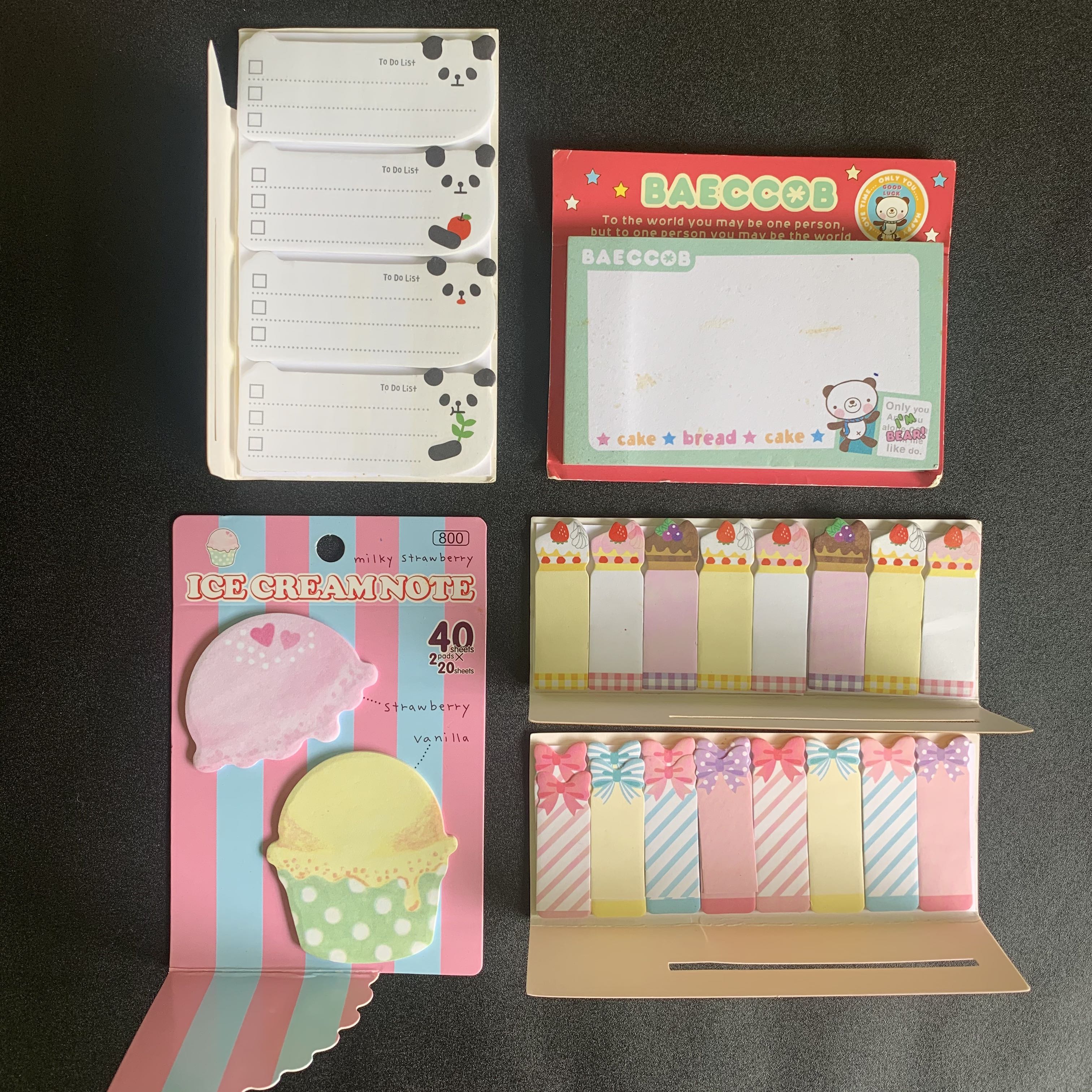 Kawaii Cute Notepads sticky notes panda spongebob, Hobbies & Toys ...
