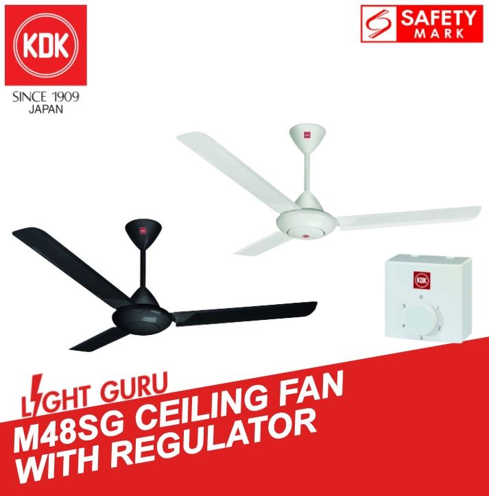 KDK Ceiling Fan M48SG / M60SG and Regulator (only 12" Rod), Furniture ...