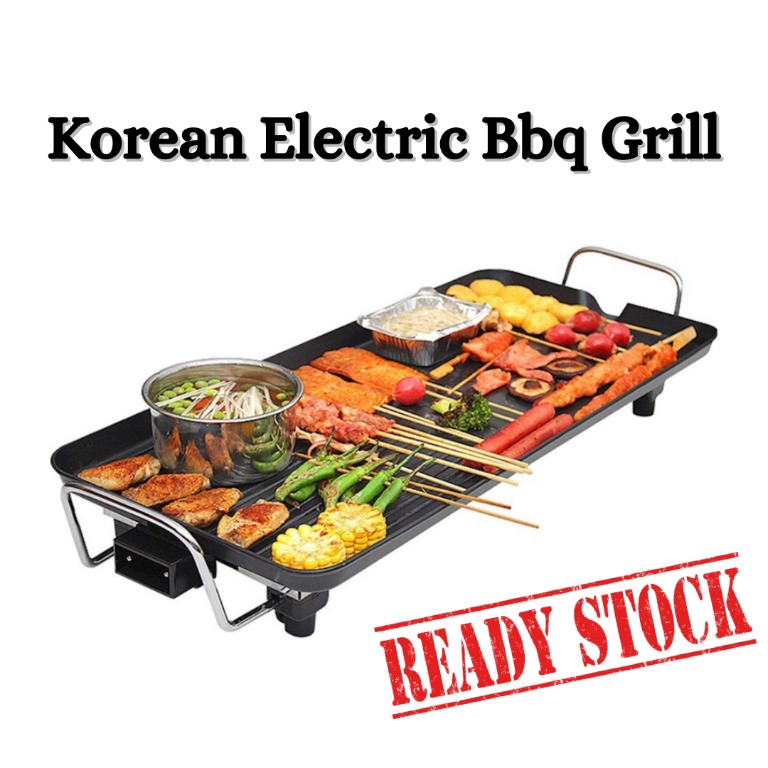Korean BBQ Electric Grill Machine Grill Plate Barbecue Rack Pan Plate ...