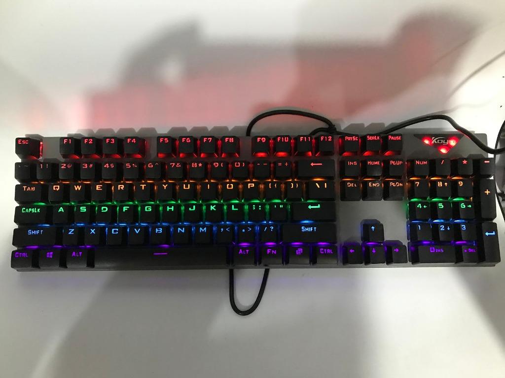 KOYO MECHANICAL KEYBOARD KY-610, GAMING KEYBOARD RGB, USB WIRED, Computers & Tech, Parts ...