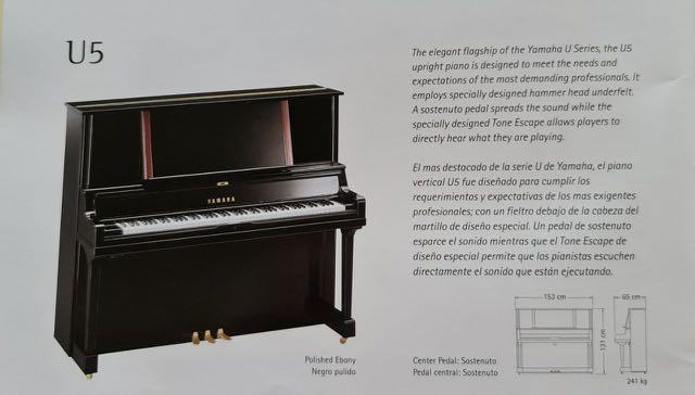 (MADE IN JAPAN) Yamaha U5 Upright Piano, Hobbies & Toys, Music & Media ...